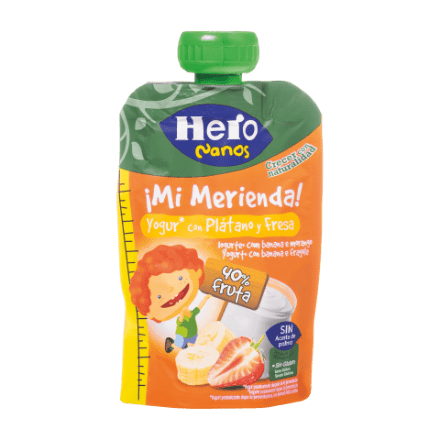 Bolsita yogur con plátano y fresa HERO® - ALDI