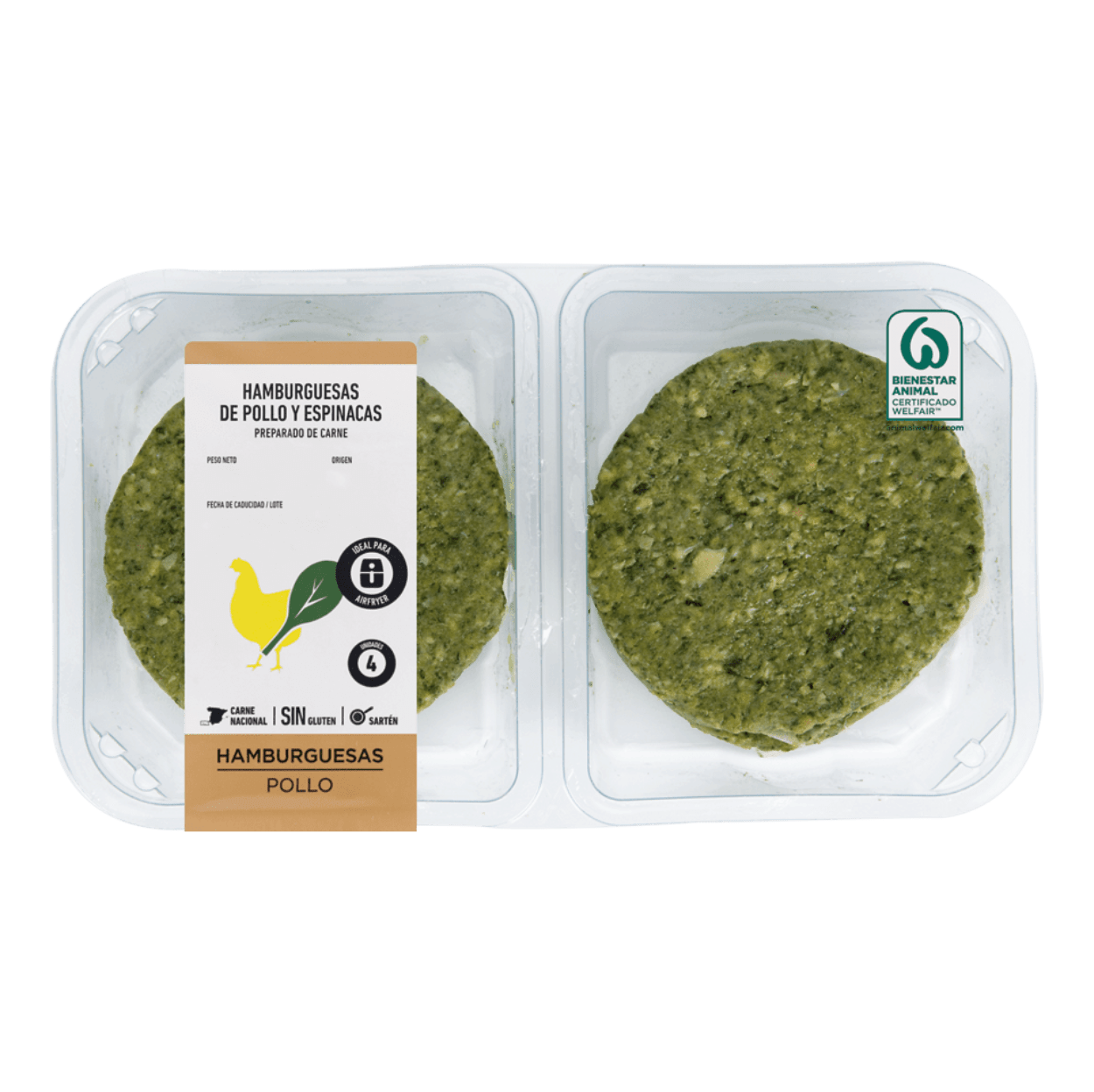 Hamburguesas de pollo y espinacas - ALDI