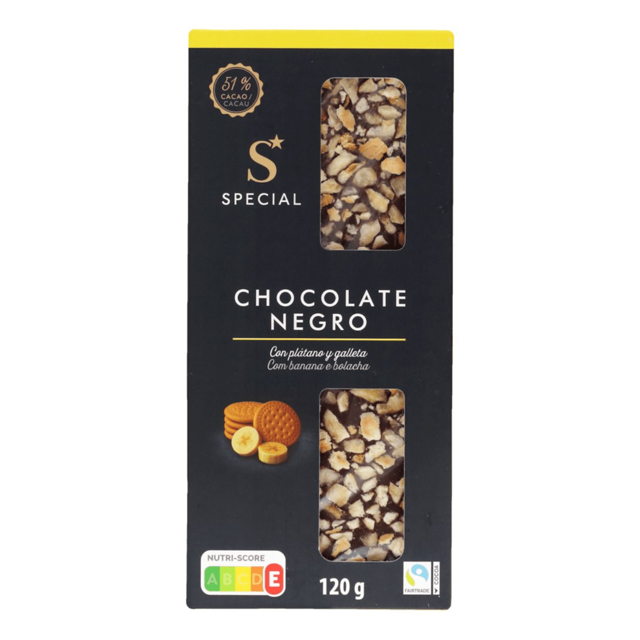 Tableta chocolate negro con plátano y galleta SPECIAL® - ALDI