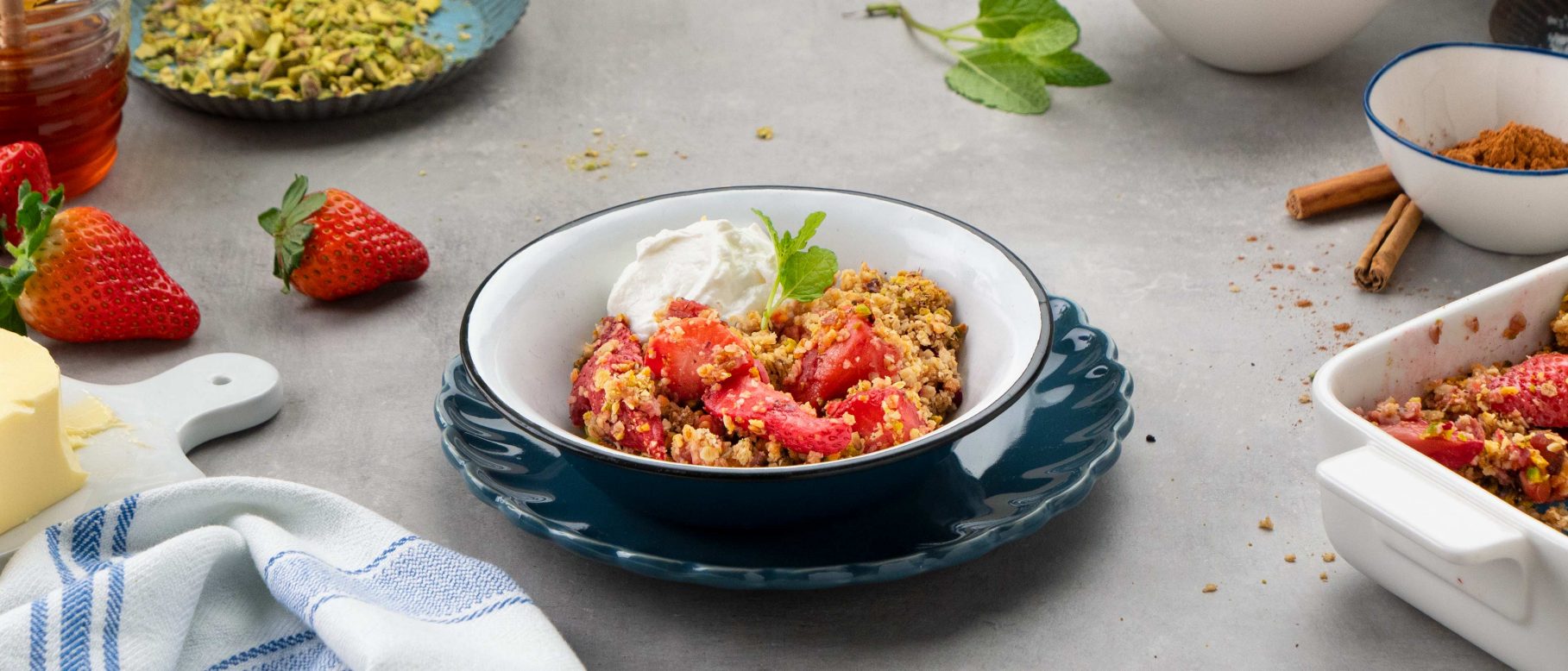Crumble de almendras y fresas | ALDI Supermercados